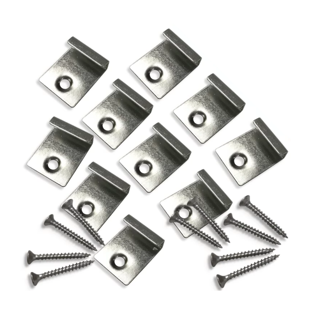Composite Decking Stainless Steel Clips + SS wood screws (100 Pack ...